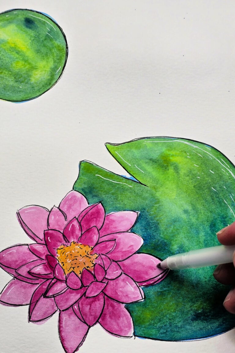 Watercolor Lily Pad Art Project for Kids • Kids Activities Blog