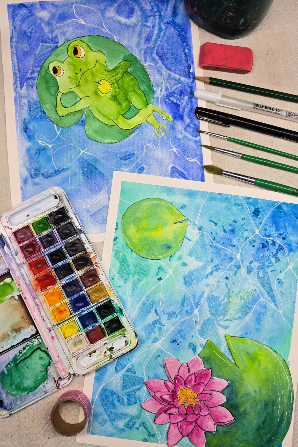 Watercolor Lily Pad Art Project for Kids • Kids Activities Blog ...