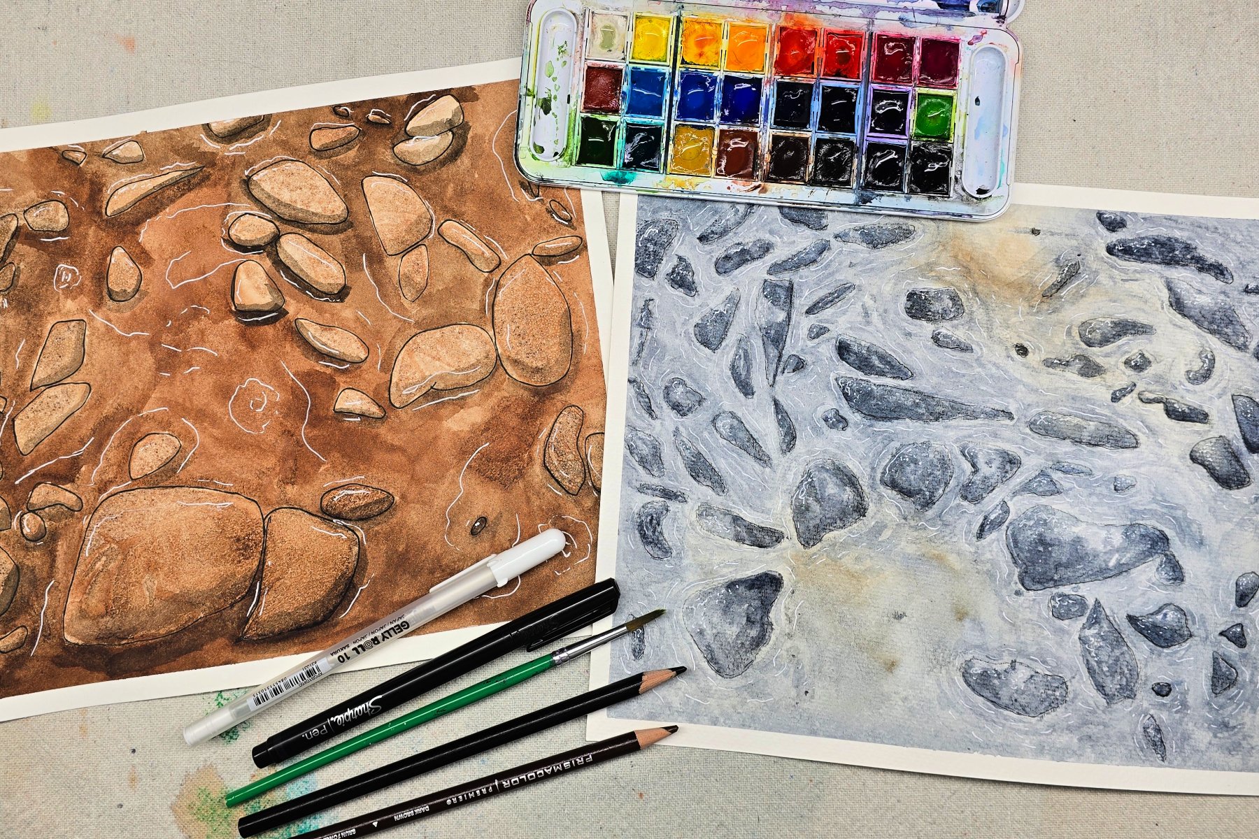 Watercolor Rocks Art Project for Older Kids • Kids Activities Blog