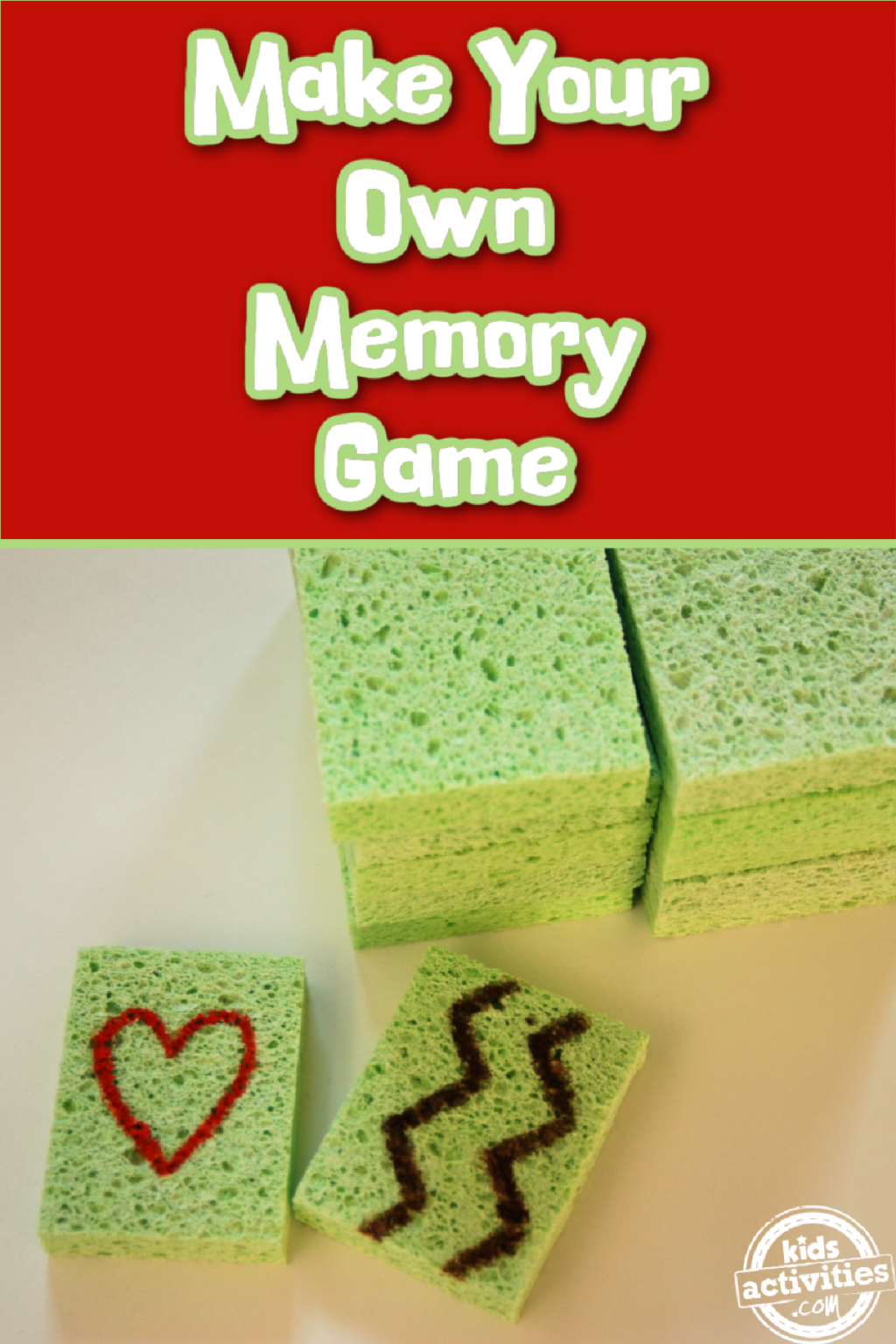 How to Make a DIY Memory Game for Kids with Sponges | Kids Activities Blog