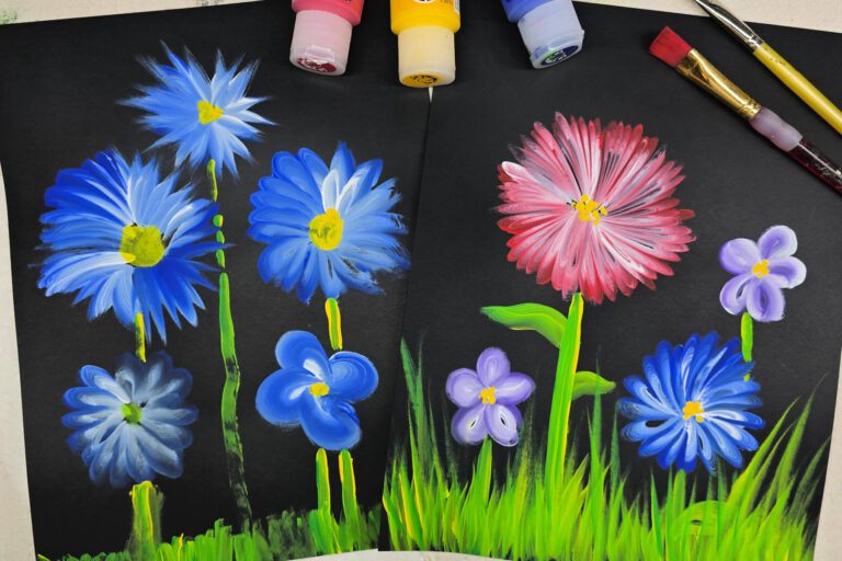 One Stroke Painting Art Project for Kids • Kids Activities Blog
