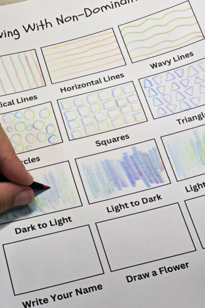 Drawing With Non-Dominant Hand Art Project for Kids • Kids Activities Blog