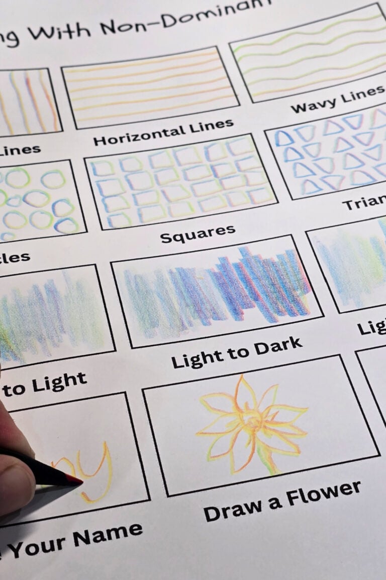 Drawing With Non-Dominant Hand Art Project for Kids • Kids Activities Blog