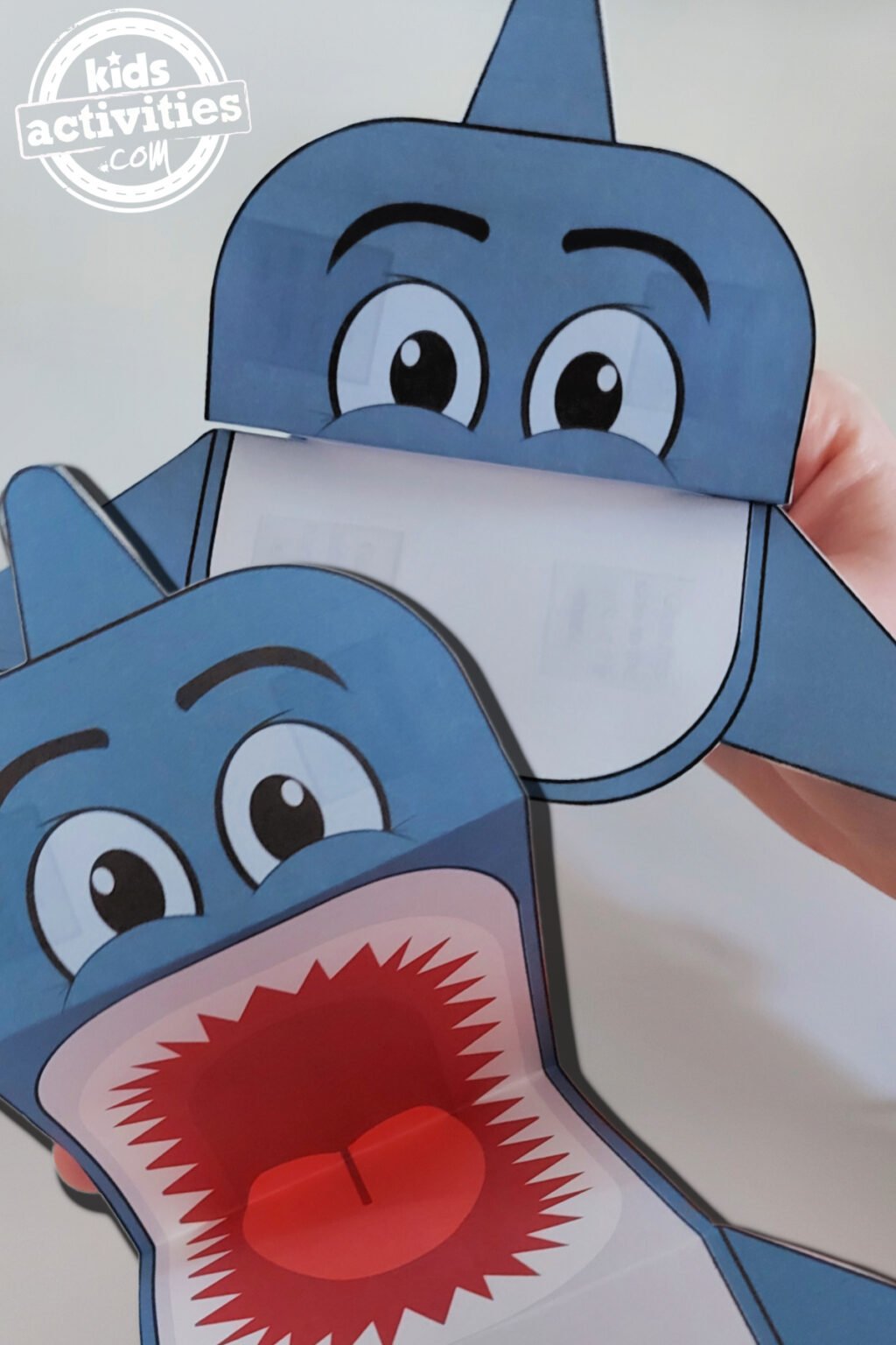 Ferocious Shark Puppet Craft with Free Printable Template Kids ...
