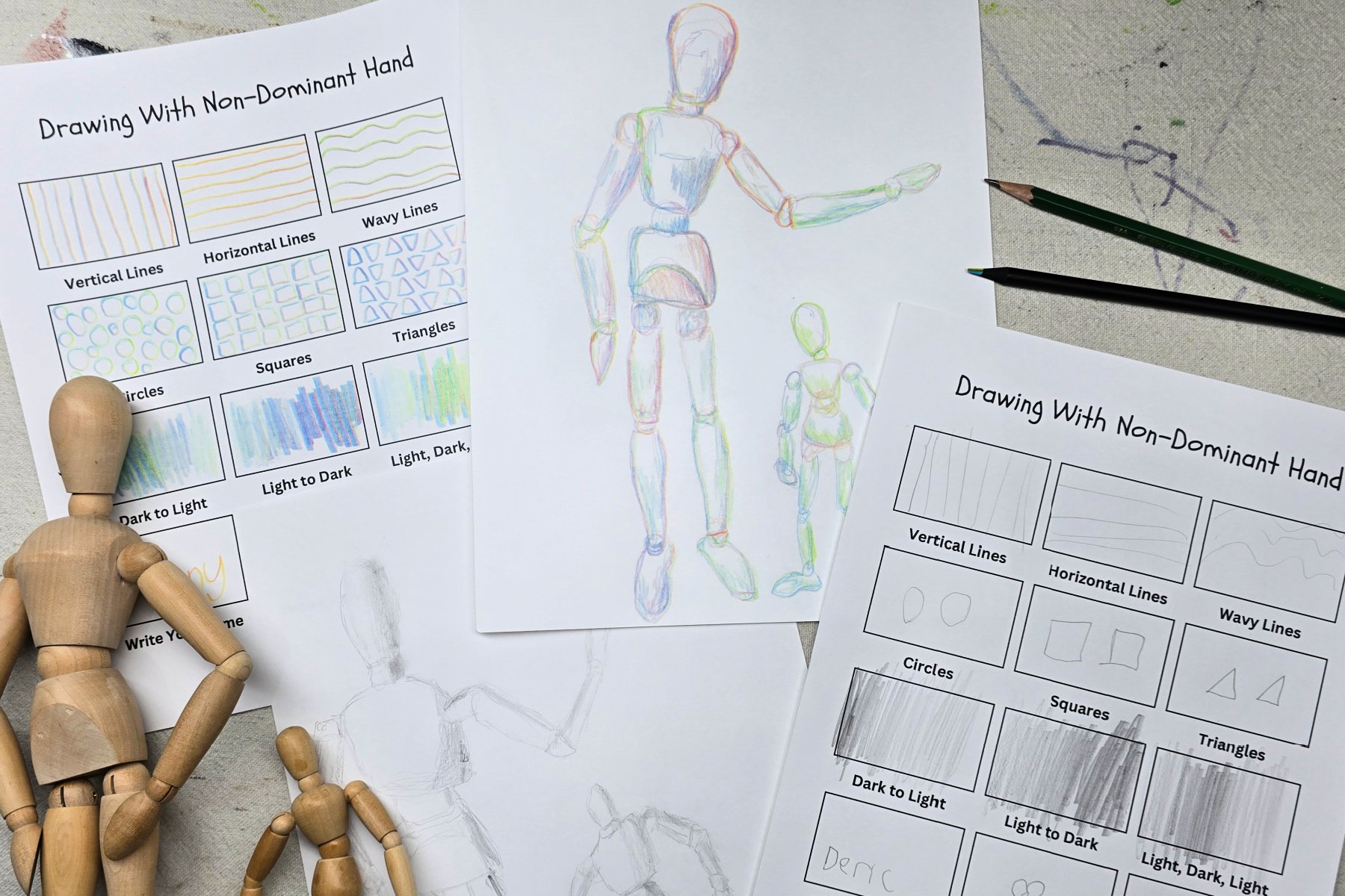 Drawing With Non-Dominant Hand Art Project for Kids • Kids Activities Blog