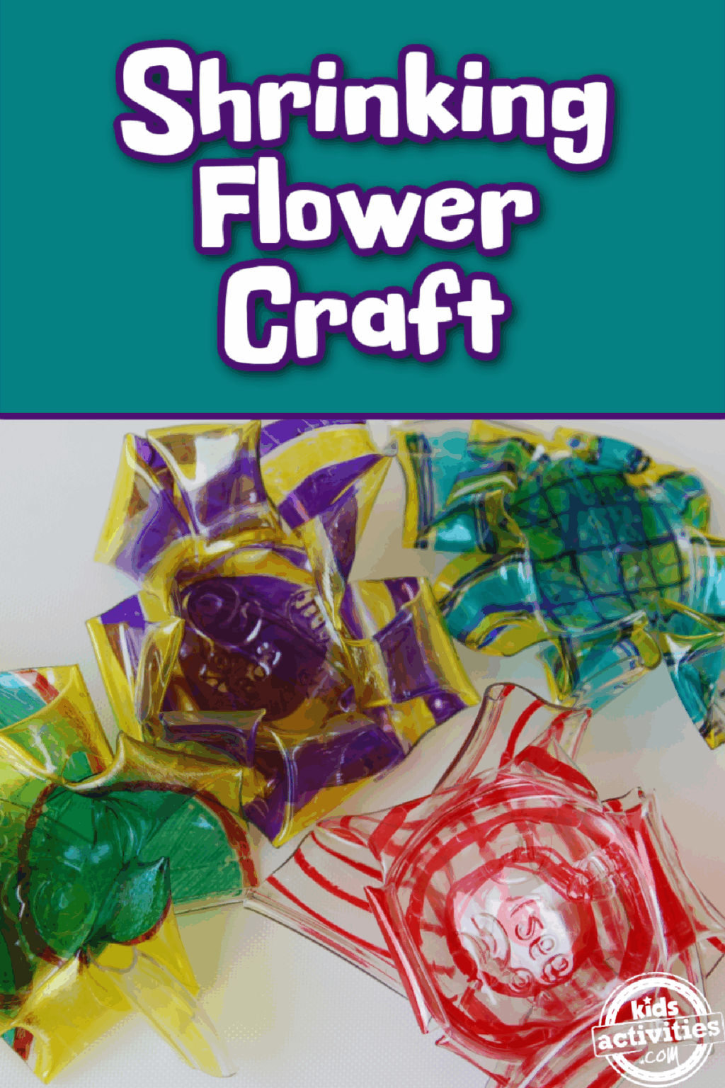Shrinking Plastic Flower Craft For Kids | Kids Activities Blog