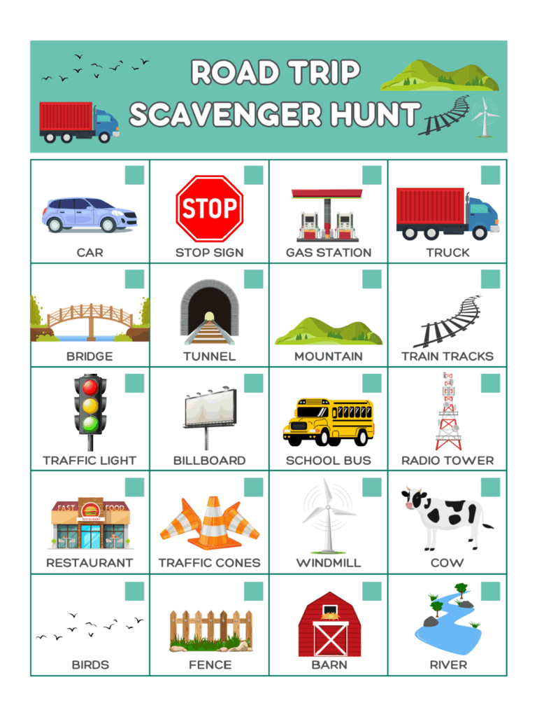Fun and Free Travel Scavenger Hunt Printable | Kids Activities Blog