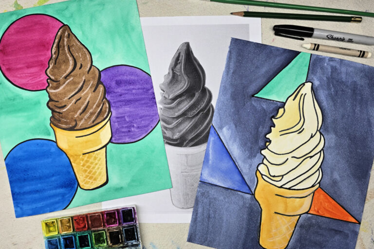 Retro Ice Cream Art Project for Kids • Kids Activities Blog