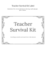 Back-to-School Teacher Gift: Survival Kit with Free Printables | Kids ...