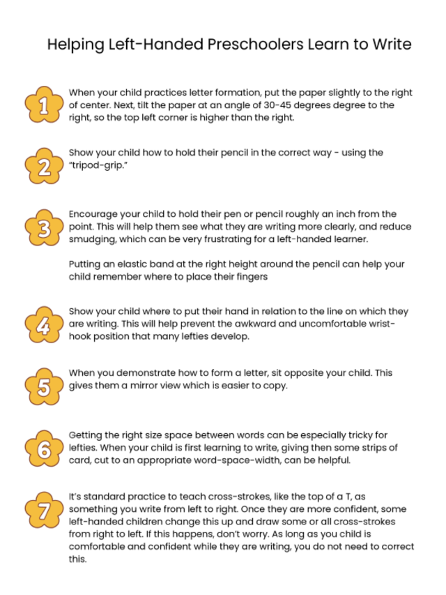 Free Handwriting Practice For Left-Handed Children | Kids Activities Blog