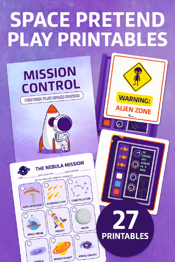 Cosmic Fun! Space Pretend Play Printables for Little Astronauts | Kids ...