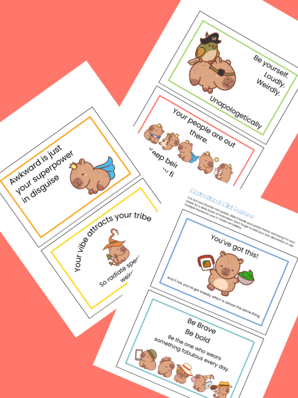 Print, Cut, Stick: Free Locker Décor for Kids & Teens | Kids Activities ...