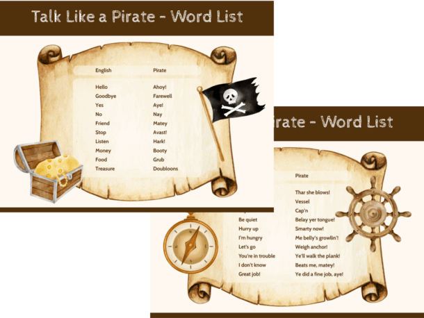 Celebrate International Talk Like A Pirate Day With This Printable ...
