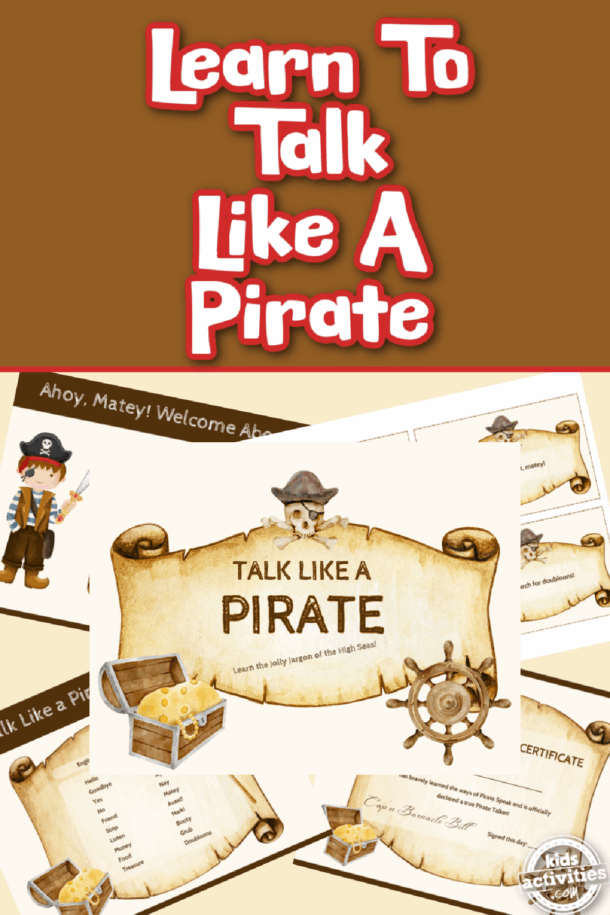 Celebrate International Talk Like A Pirate Day With This Printable ...