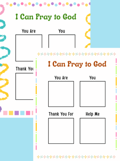 Learn How To Pray: Printable Prayer Builder For Kids | Kids Activities Blog