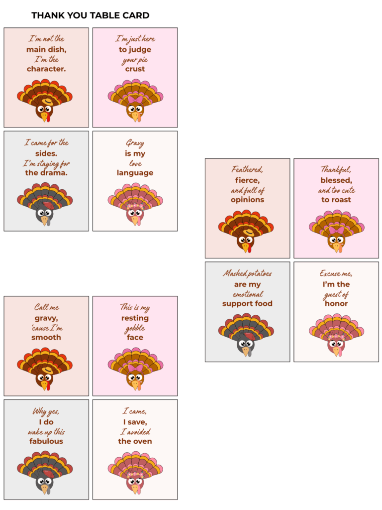 Festive Thanksgiving Table Decor You Can Print and Craft | Kids ...
