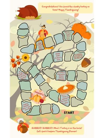 Free Printable Thanksgiving Board Game For Kids | Kids Activities Blog