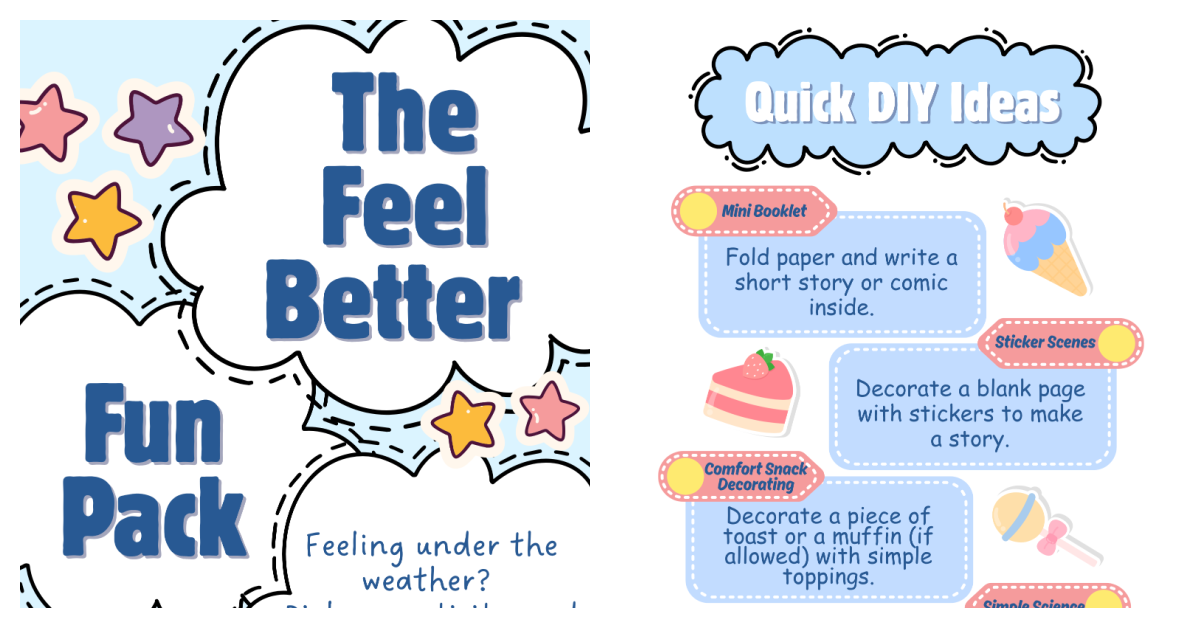 Free Printable Feel Better Activity Pack | Kids Activities Blog