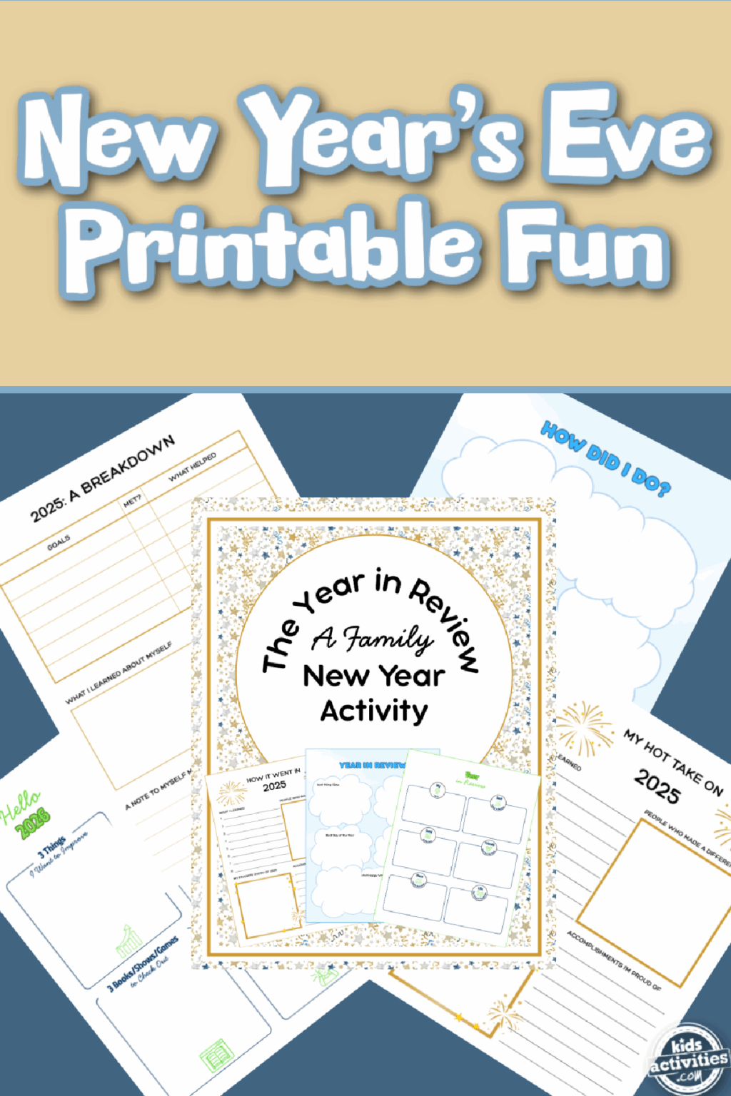 Free New Year's Printables For The Whole Family | Kids Activities Blog