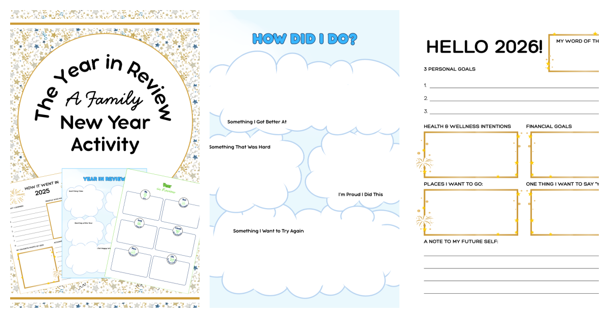 Free New Year's Printables For The Whole Family | Kids Activities Blog