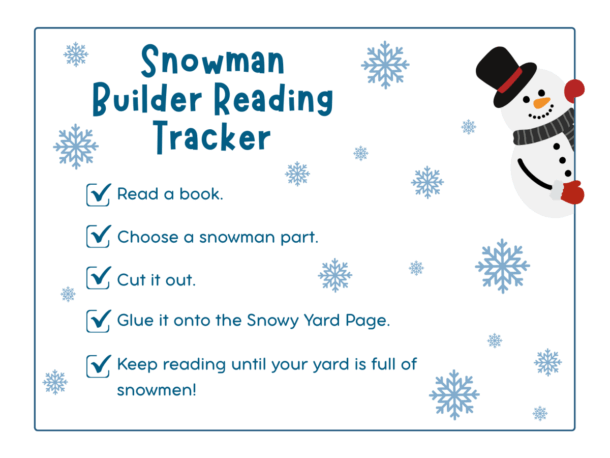 Free Printable Snowman Reading Tracker | Kids Activities Blog