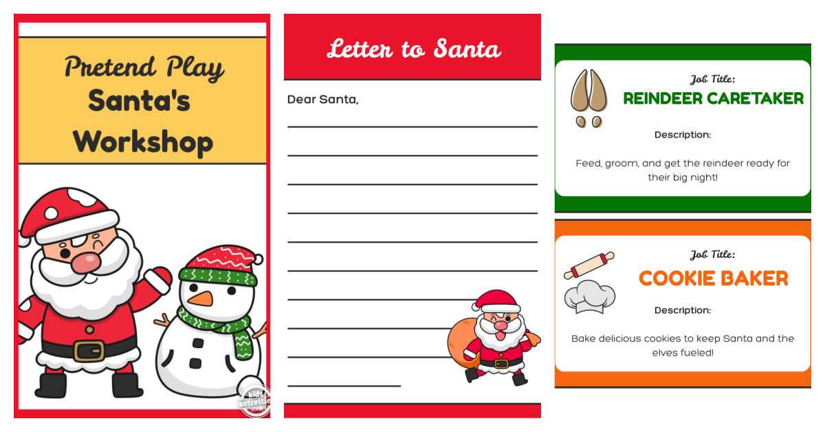 Free Printable Pretend Play: Santa's Workshop | Kids Activities Blog
