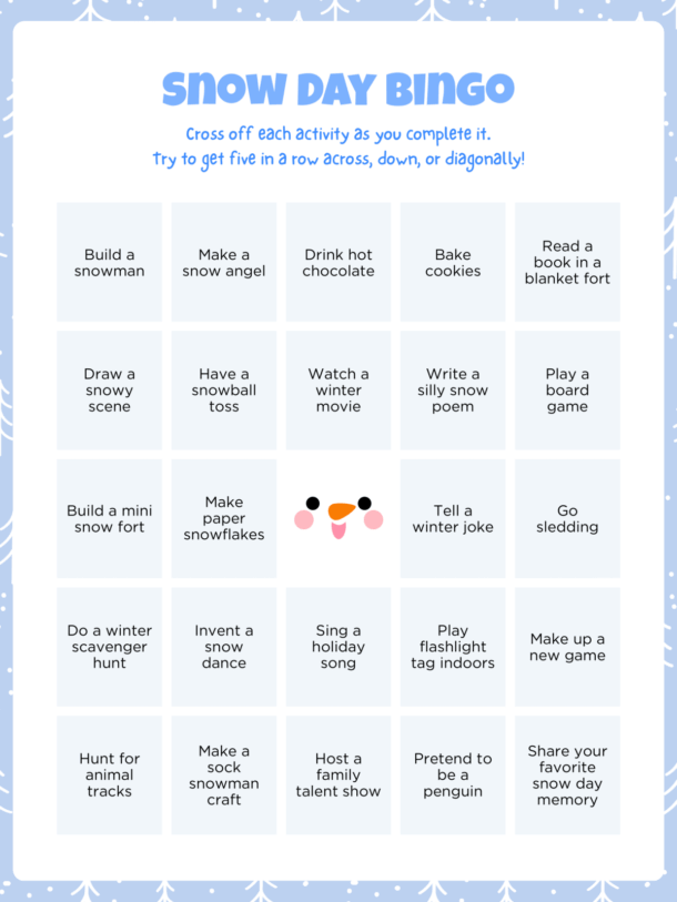 Free Printable Snow Day Activity Book | Kids Activities Blog