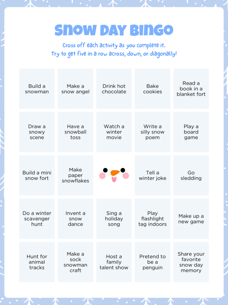 Free Printable Snow Day Activity Book | Kids Activities Blog