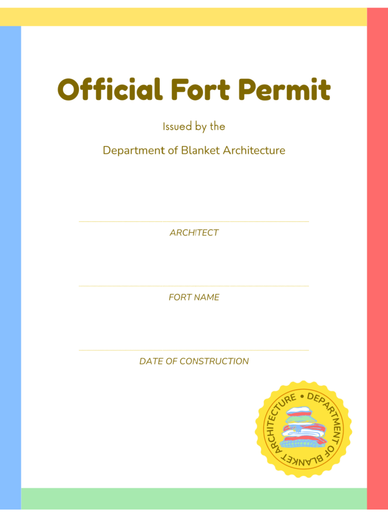 Free Printable Build A Fort Kit For Kids | Kids Activities Blog