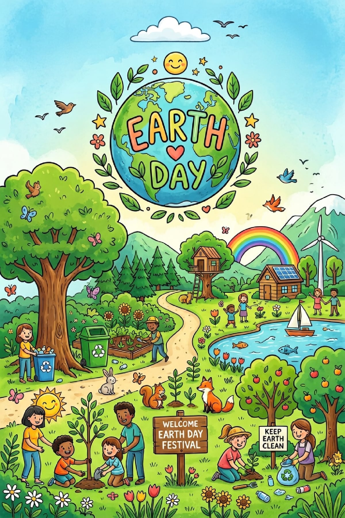 BIG Set of Free Earth Day Coloring Pages for Kids | Kids Activities Blog