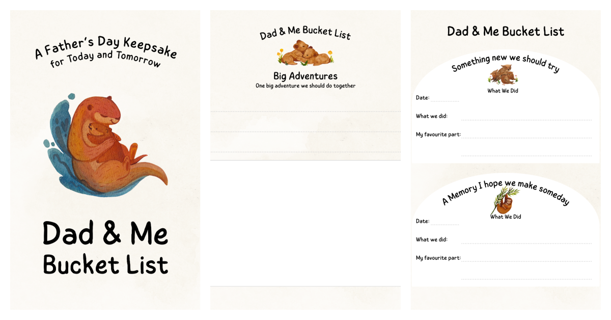 Printable Father's Day Bucket List Keepsake | Kids Activities Blog